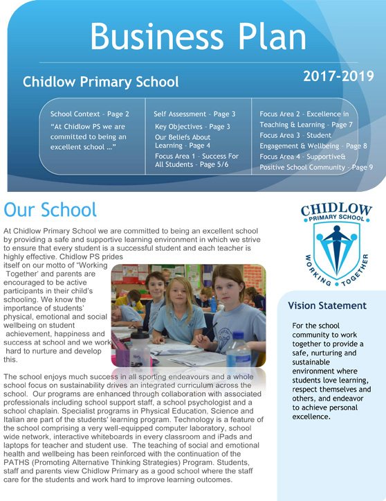 School Business Plan - Chidlow Primary School